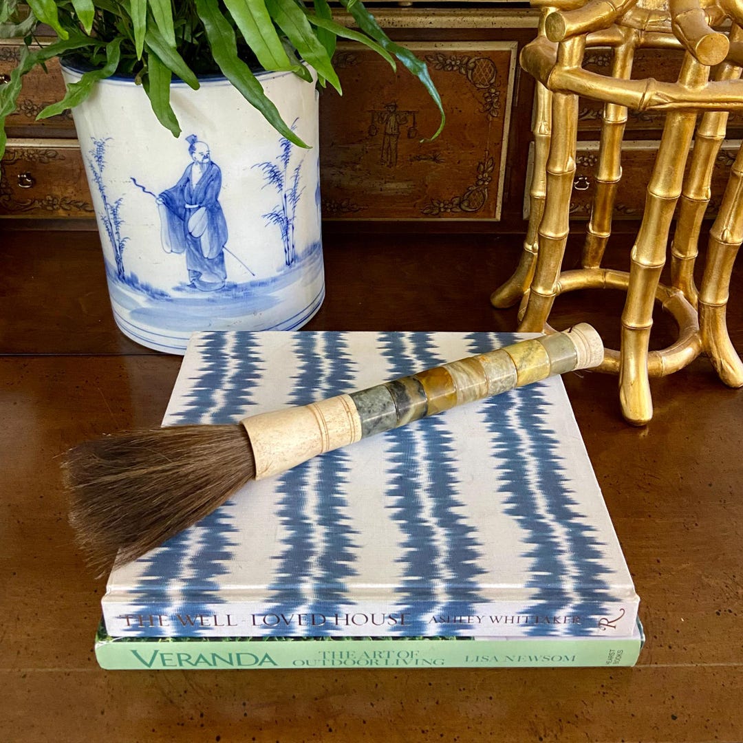Chinoiserie Chinese Jade Calligraphy Brush - Etsy