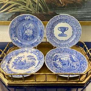 Set of 4 Spode Blue Room Collection Plates - Etsy