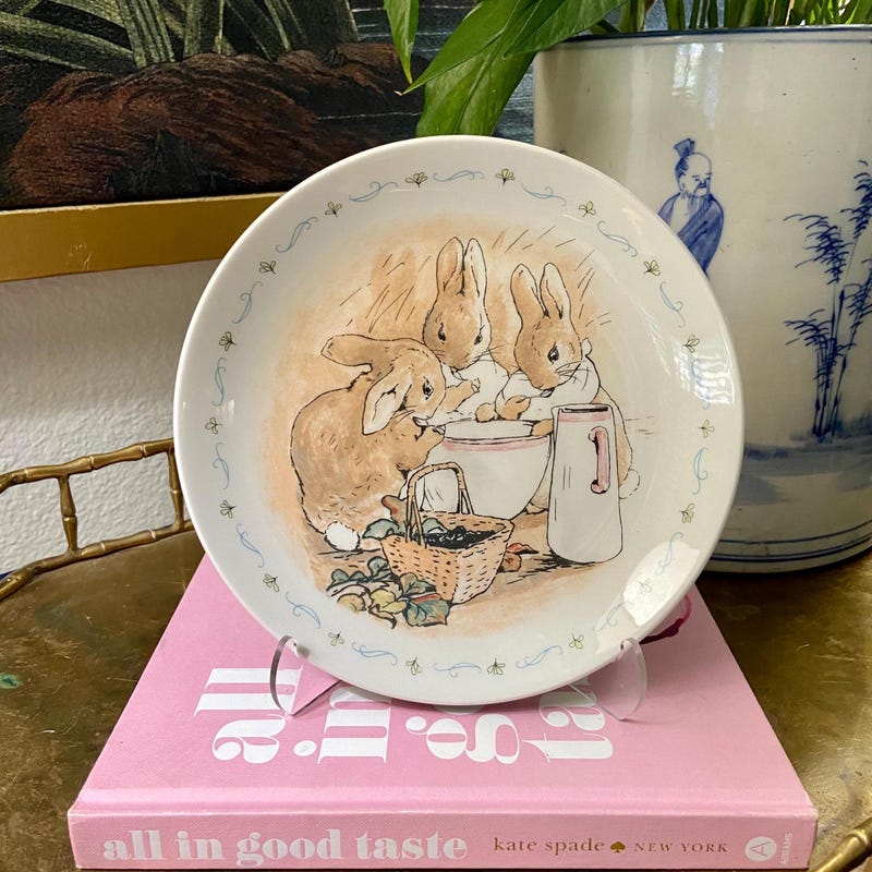 Rabbit Plate - Etsy