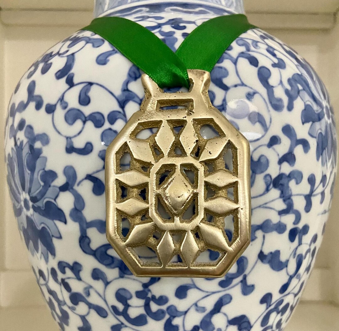 Vintage Brass Horse Medallion Medal Octagon - Etsy