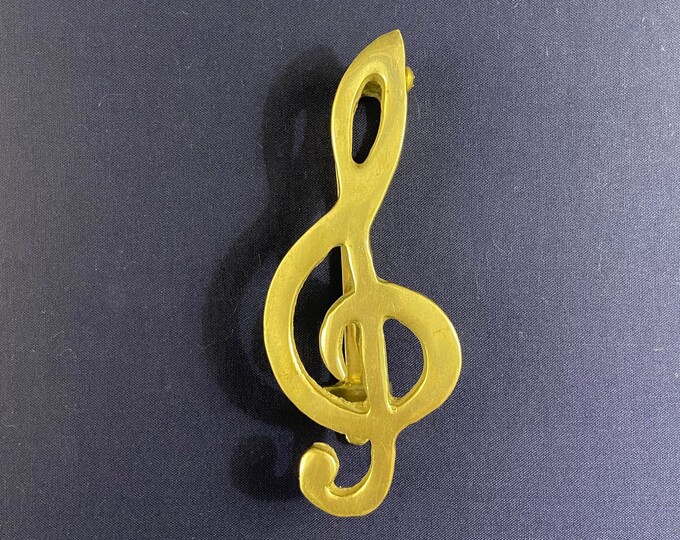Vintage Brass Music Treble Clef Door Knocker - Etsy