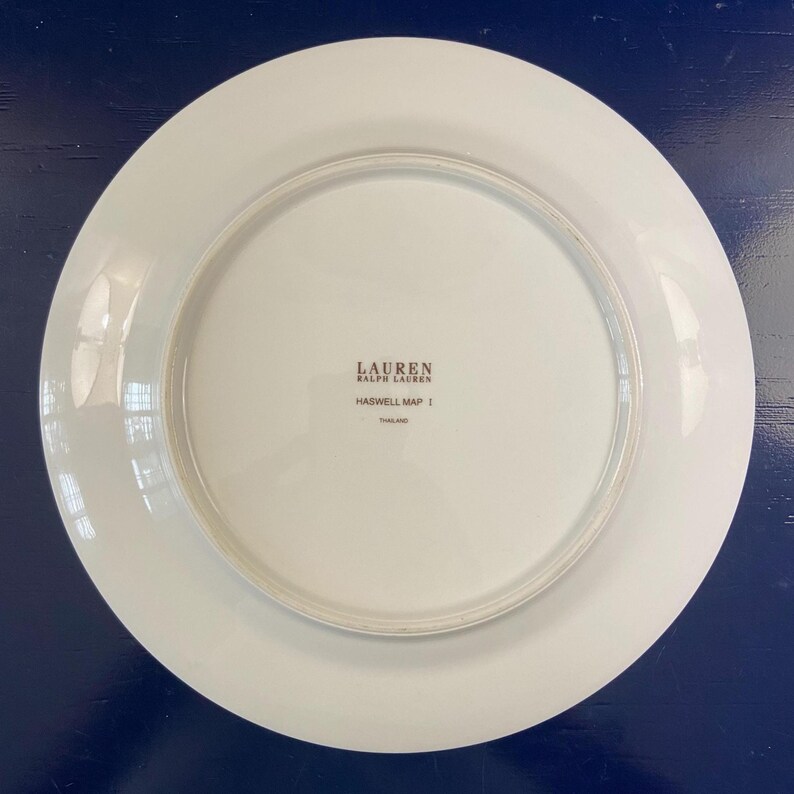 Ralph Lauren Haswell Map Plate - Etsy