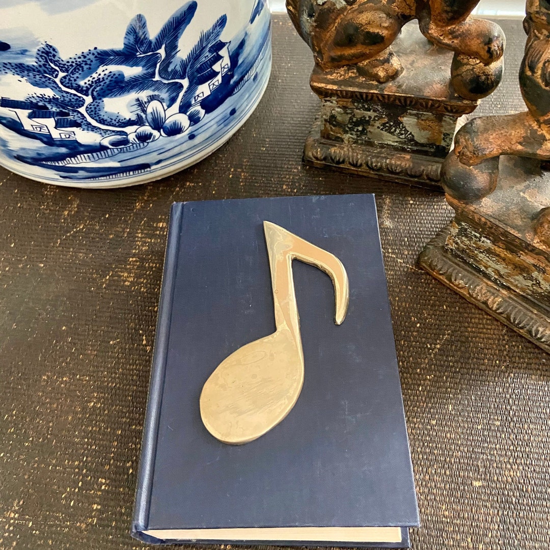 Vintage Brass Musical Note - Etsy