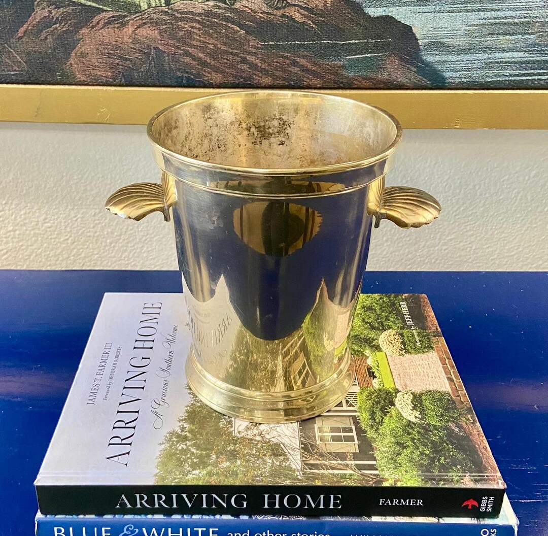 Brass With Clamshell Handles Champagne Ice Bucket - Etsy