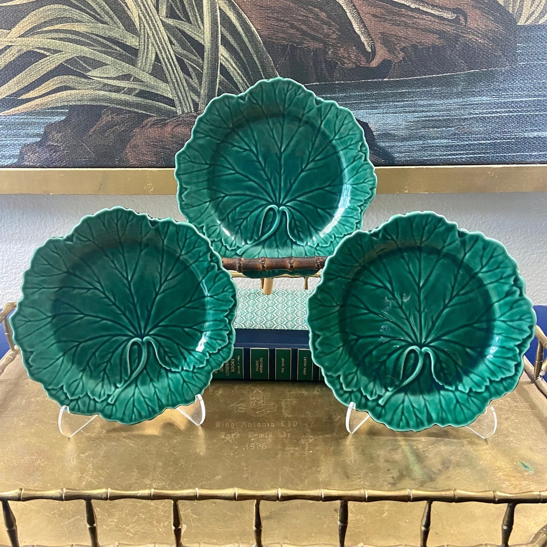 Set of 3 Wedgewood Green Cabbage Plates - Etsy