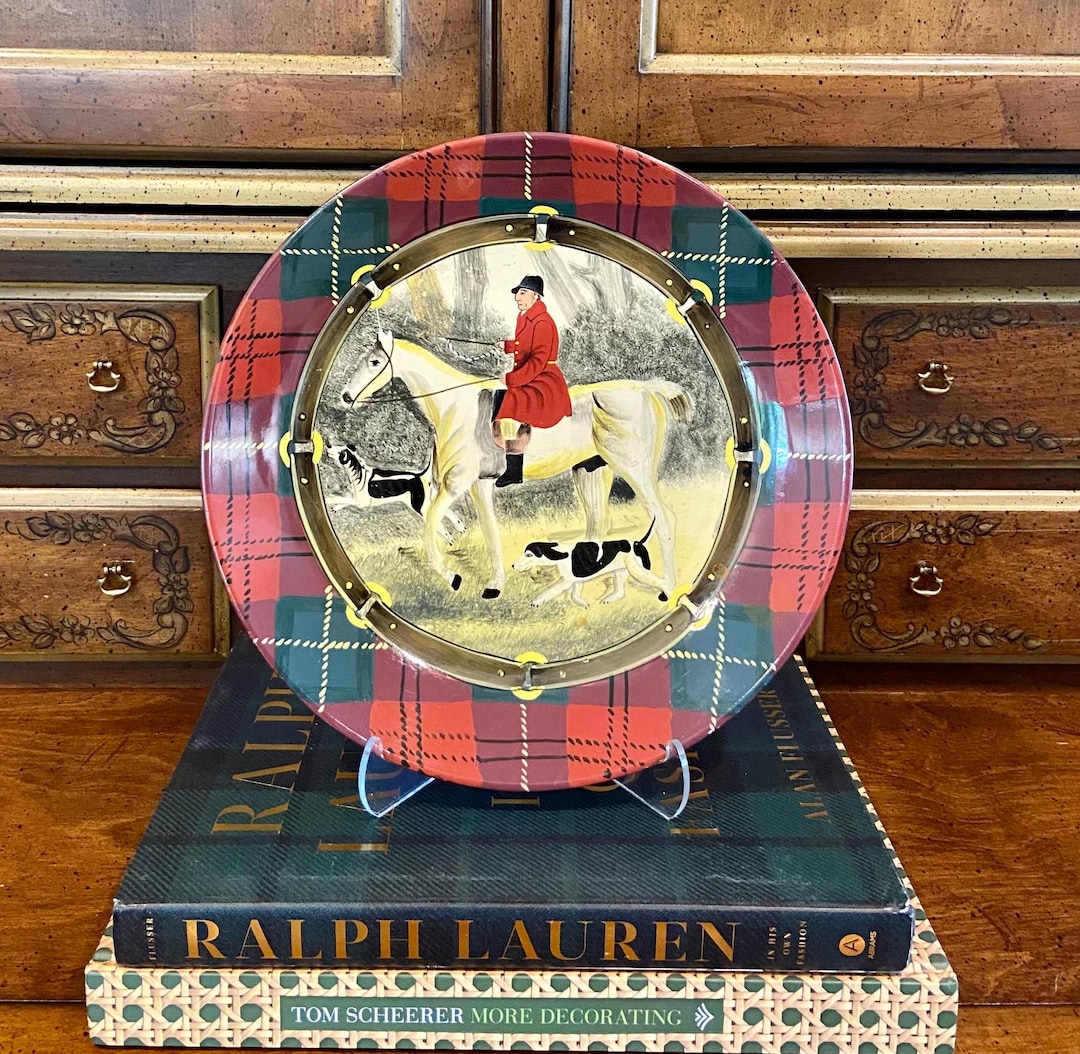 Hand Painted Fox Hunt Plate - Etsy