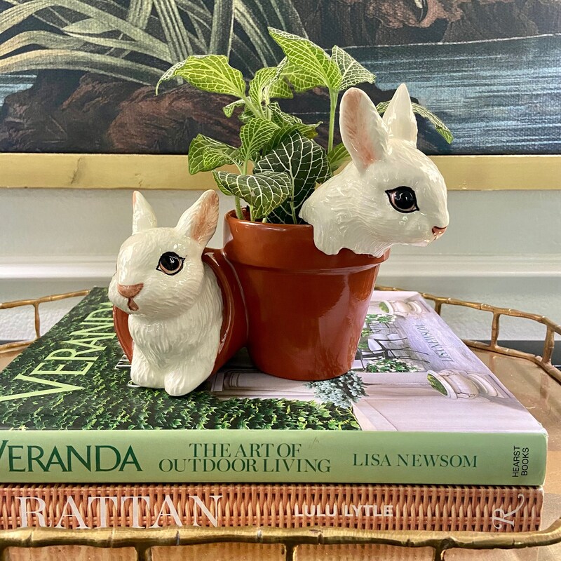 Rabbit Planter - Etsy