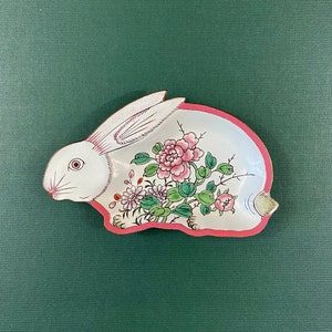 Chinoiserie Enamel Over Copper Rabbit Trinket Dish - Etsy