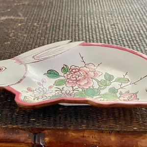 Chinoiserie Enamel Over Copper Rabbit Trinket Dish - Etsy