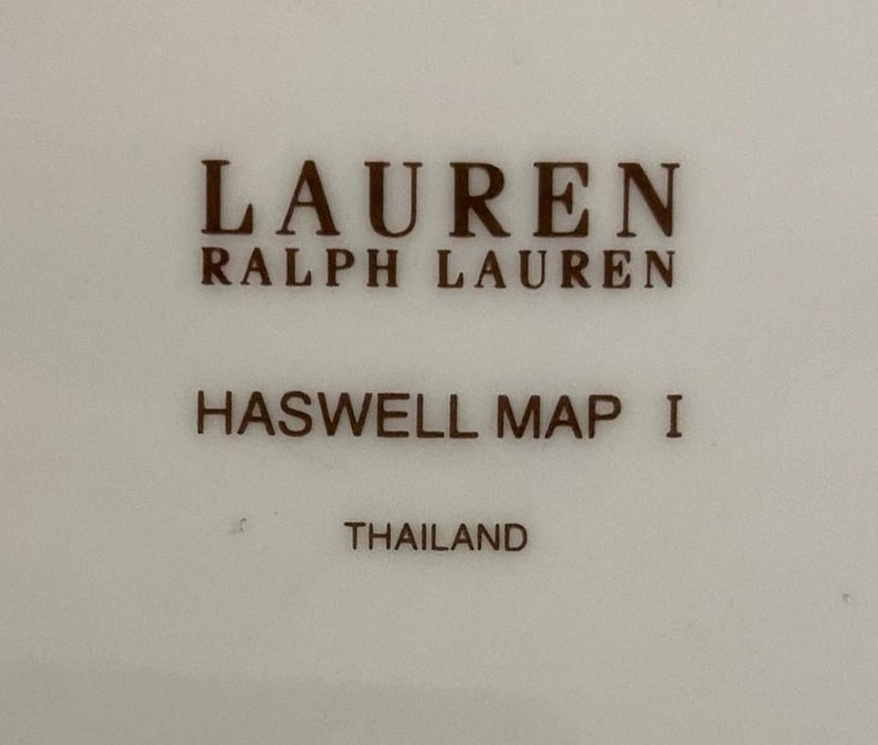Ralph Lauren Haswell Map Plate - Etsy