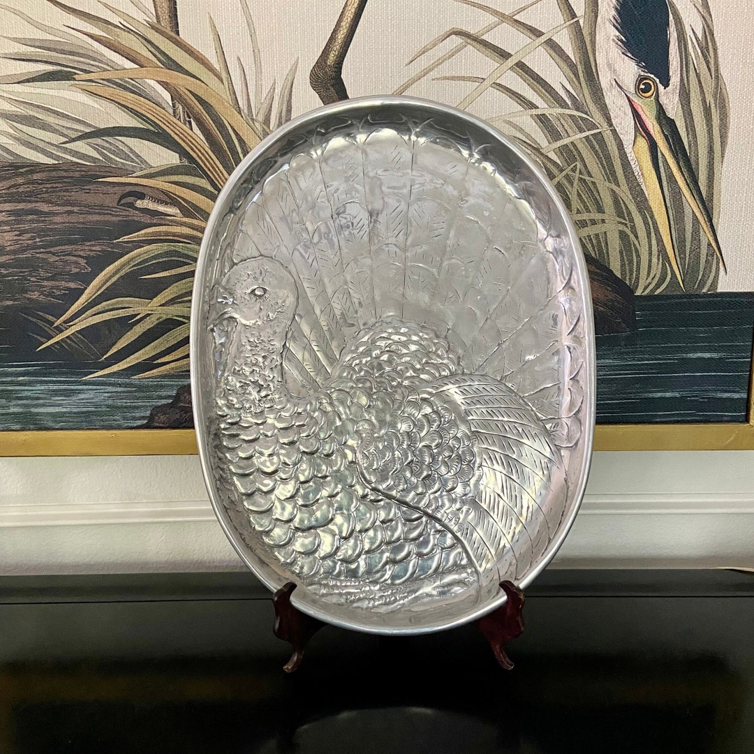 X-large Footed Aluminum Turkey Platter - Etsy