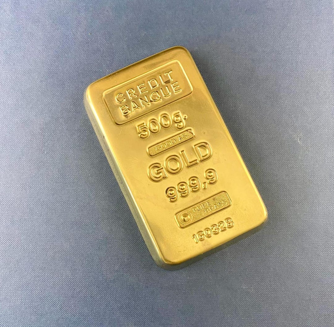 Vintage Brass Novelty 5x3 "gold" Bar Paperweight - Etsy