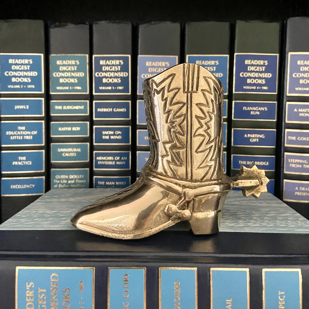 Brass Cowboy Boot With Spur - Etsy