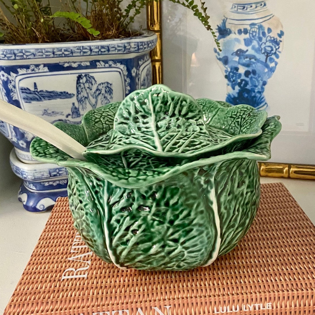Large Vintage Cabbage Ware Soup Tureen With Ladle 10 - Etsy