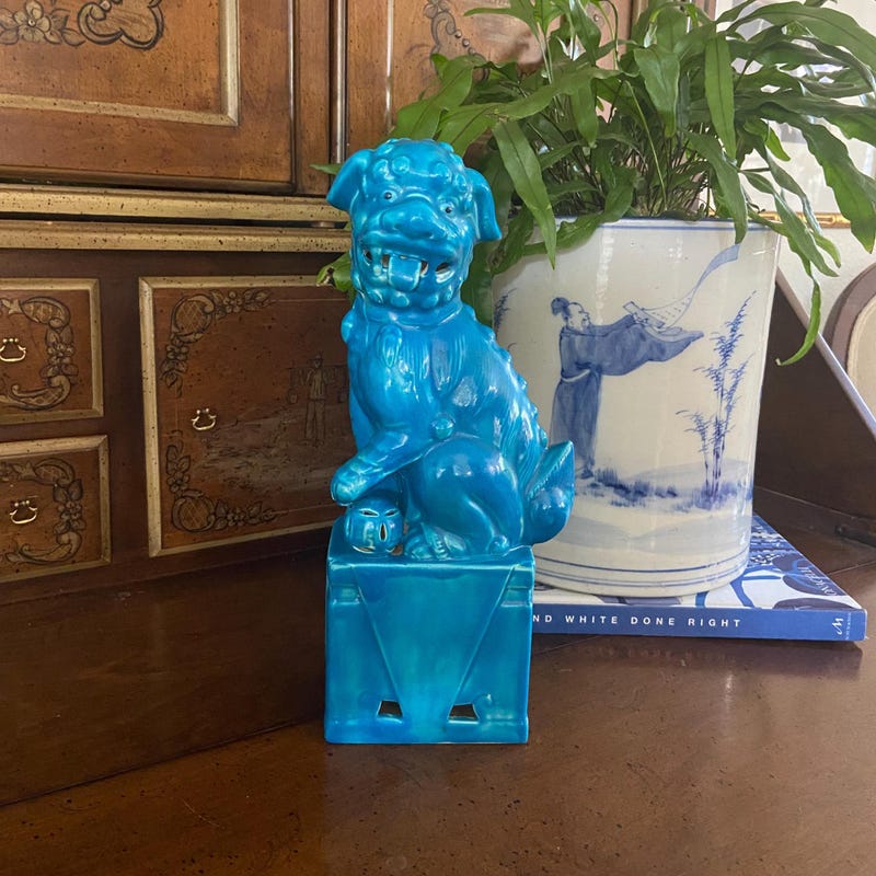 Turquoise Foo Dogs - Etsy