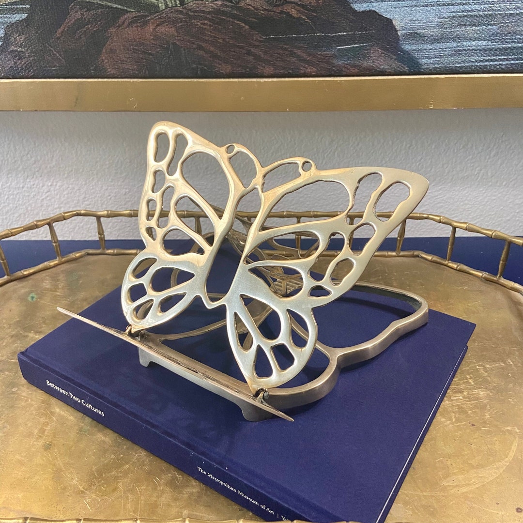 Vintage Brass Folding Butterfly Bookstand Easel - Etsy