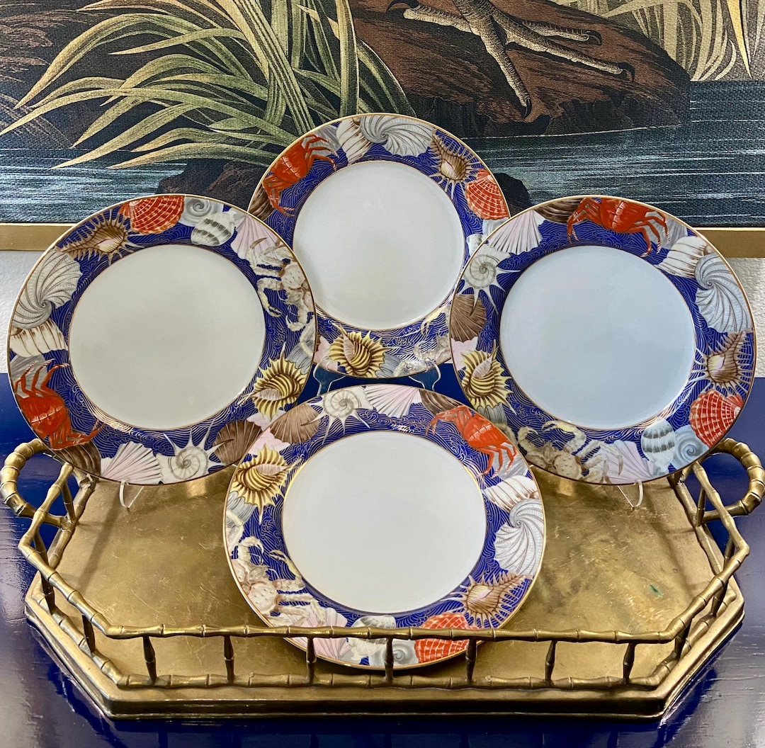 Set of 4 'nantucket Collage' Dinner Plates by Jared Holmes Collection ...