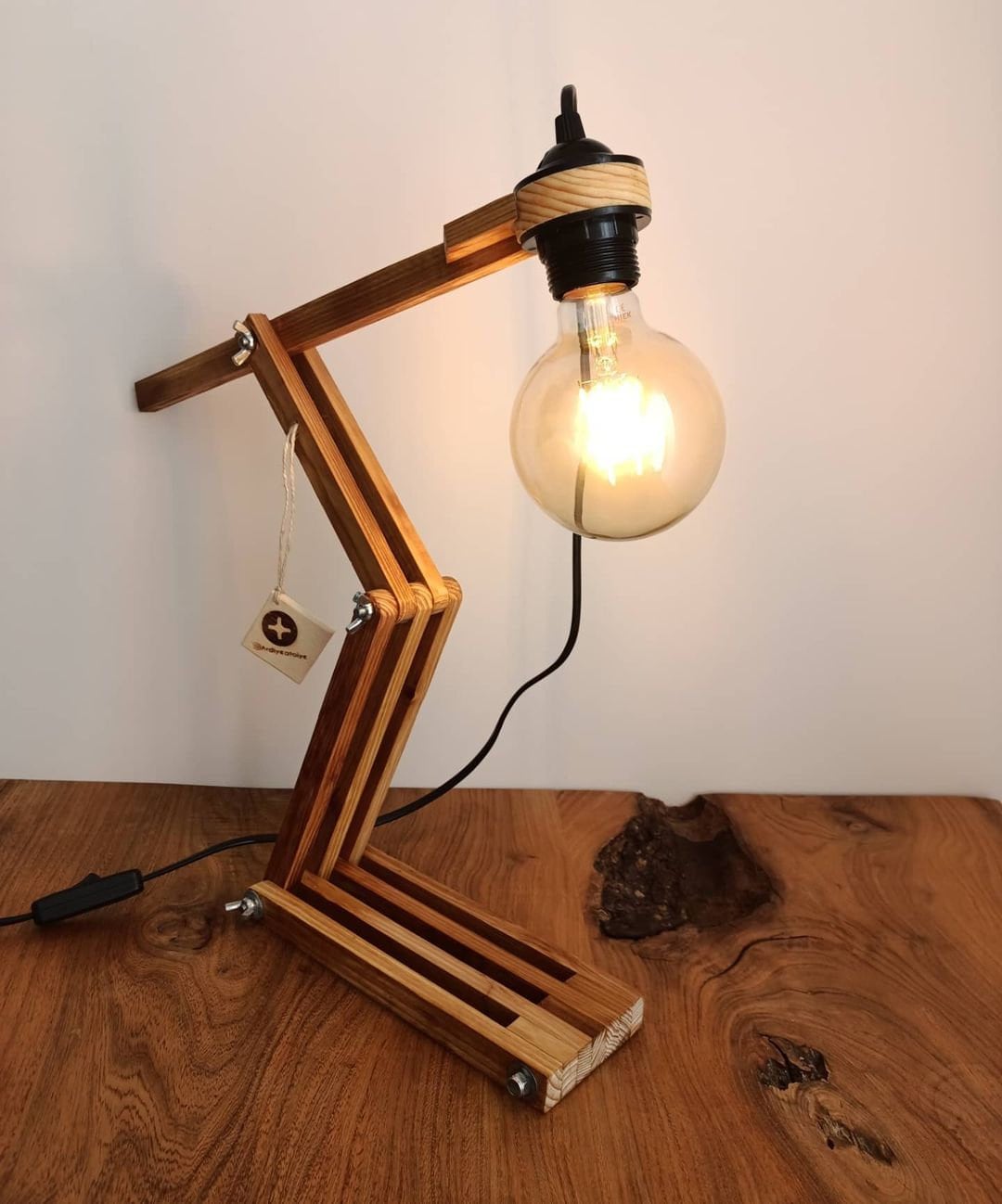 Wooden Reading Lamp Wooden Lampshade Desk Lamp Living Room - Etsy