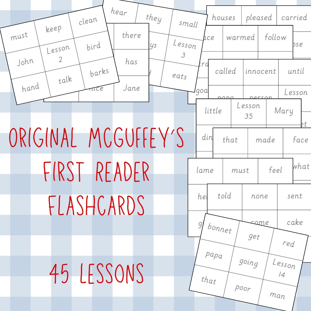 Original Mcguffey's 1st Reader Flashcards - Etsy