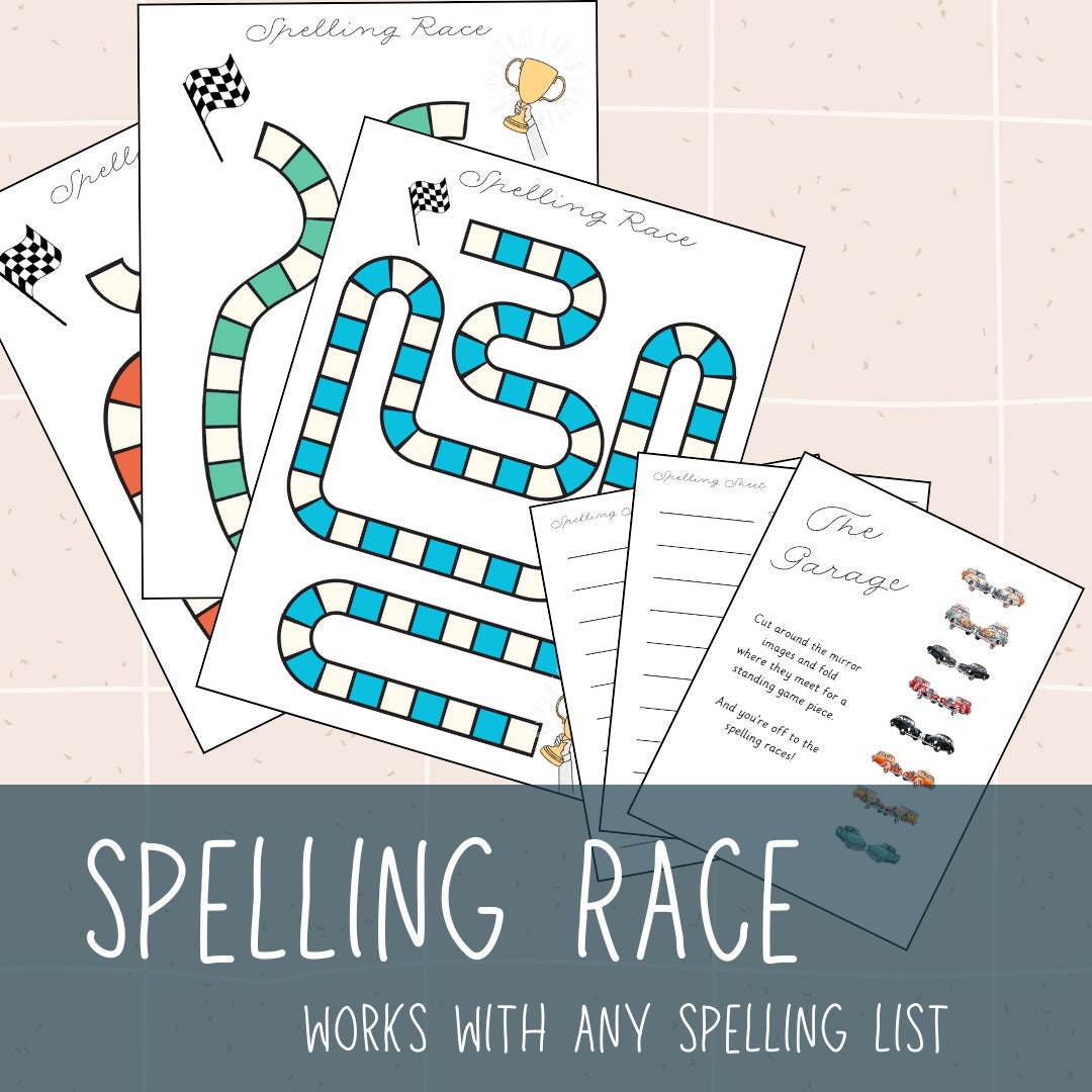 Spelling Race: A Spelling Game - Etsy