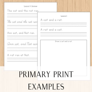 Mcguffey's Primer Copywork: D'nealian & Primary Print Versions - Etsy