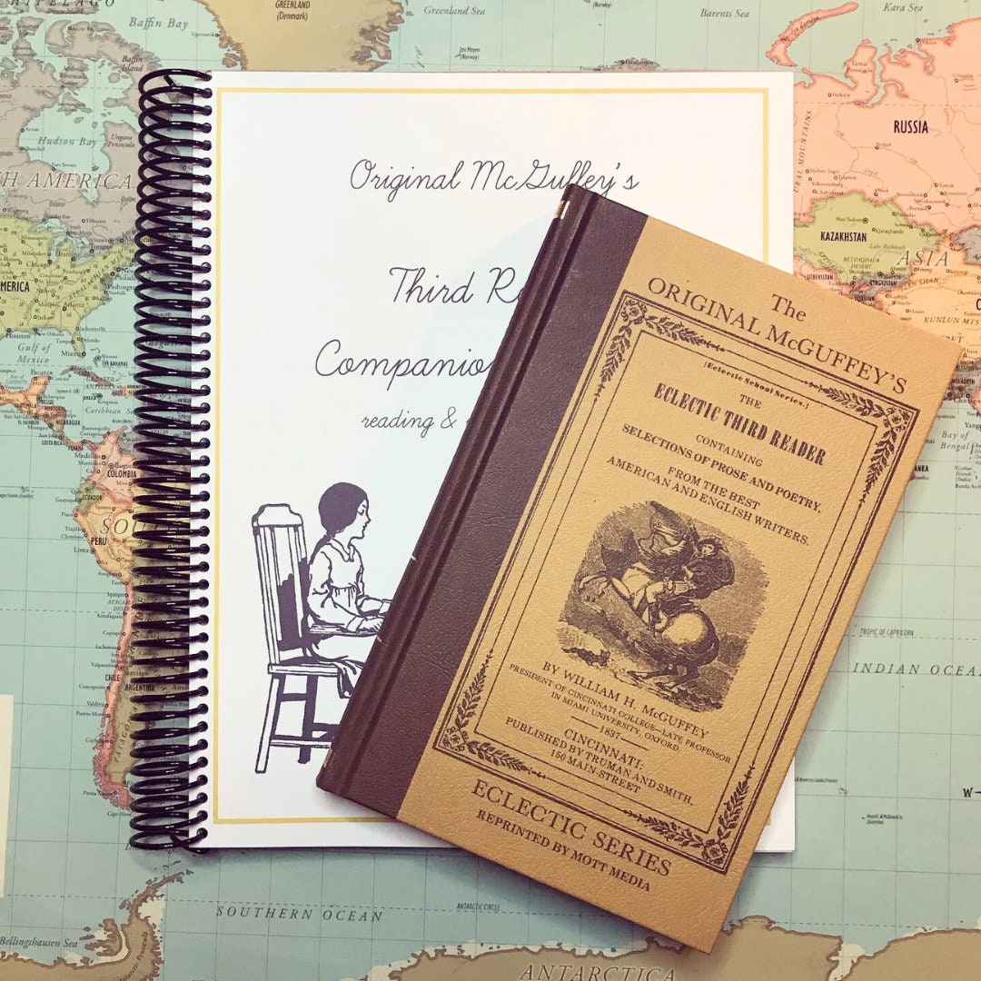 Original Mcguffey's 3rd Reader Companion Notebook: Reading & Writing Exercises - Etsy