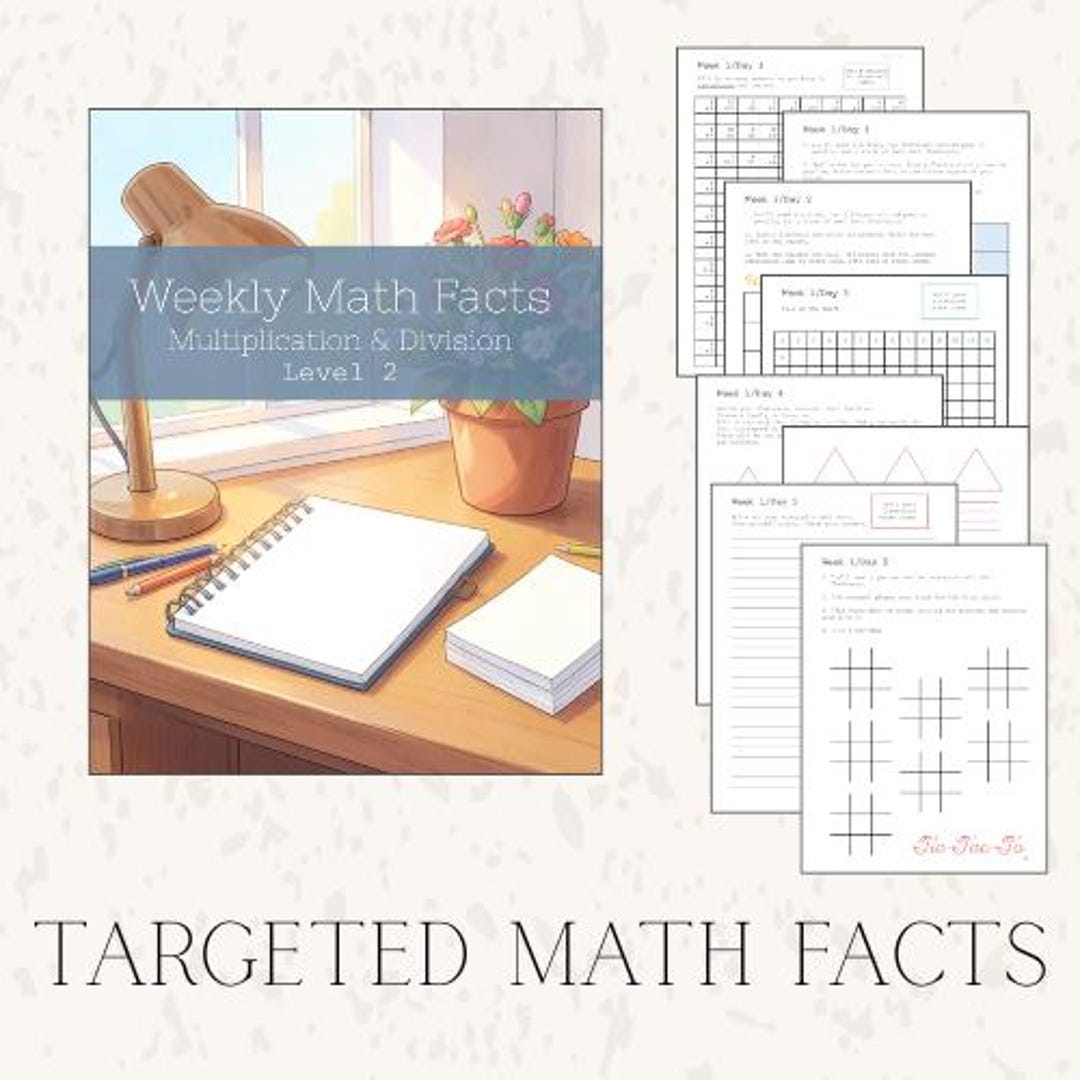 Weekly Math Facts: Multiplication & Division Level 2 - Etsy