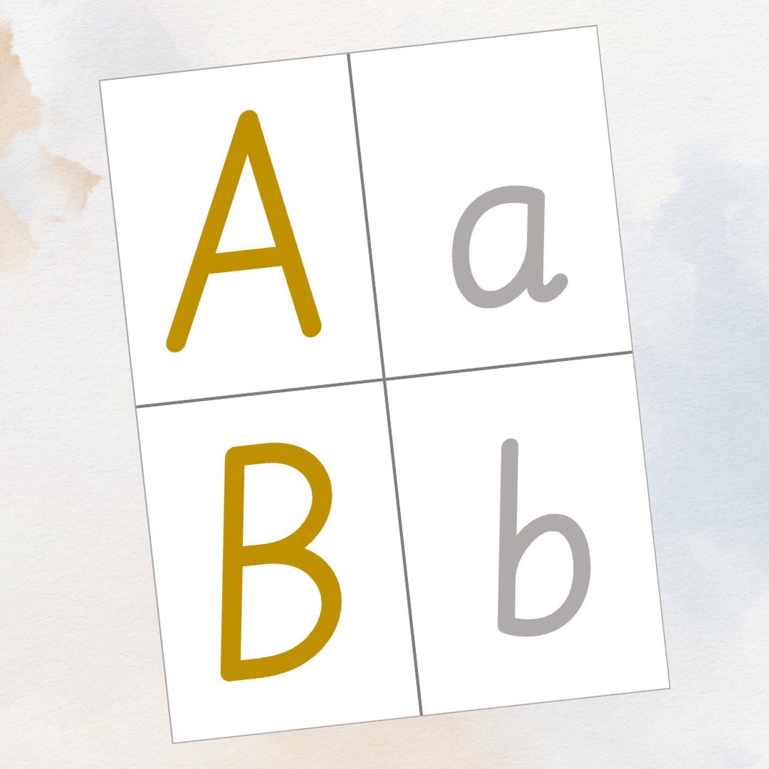 Alphabet and Phonogram Flashcards in D'nealian Print, Type, & Cursive ...