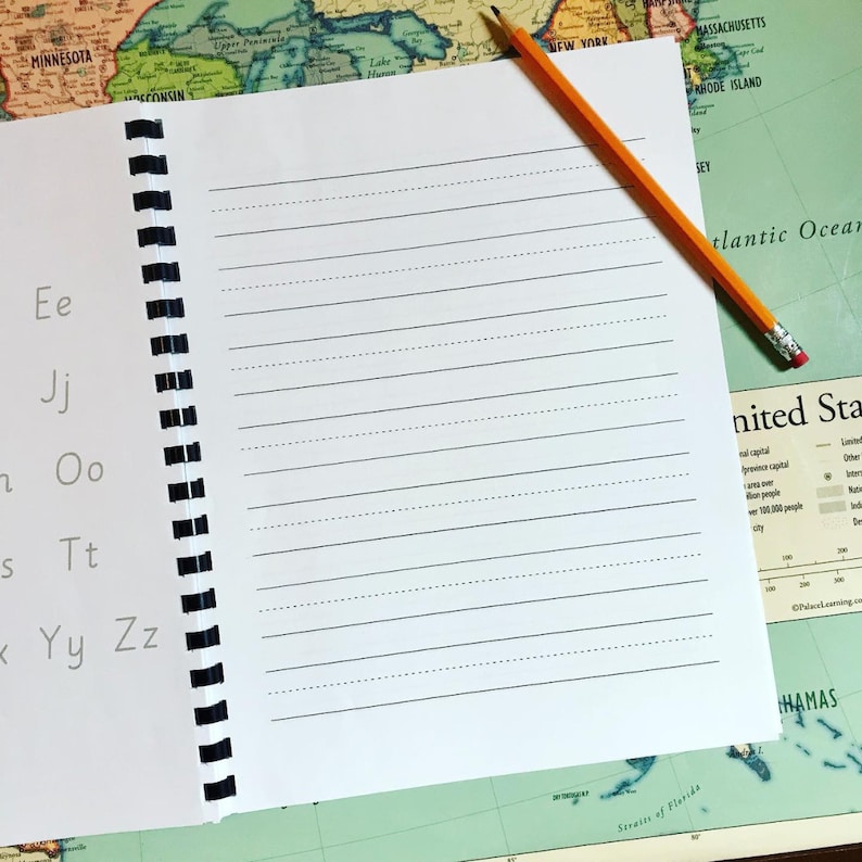 The Alphabet: D'nealian Print Handwriting Practice - Etsy