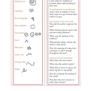 Language Arts Bookmarks - Etsy