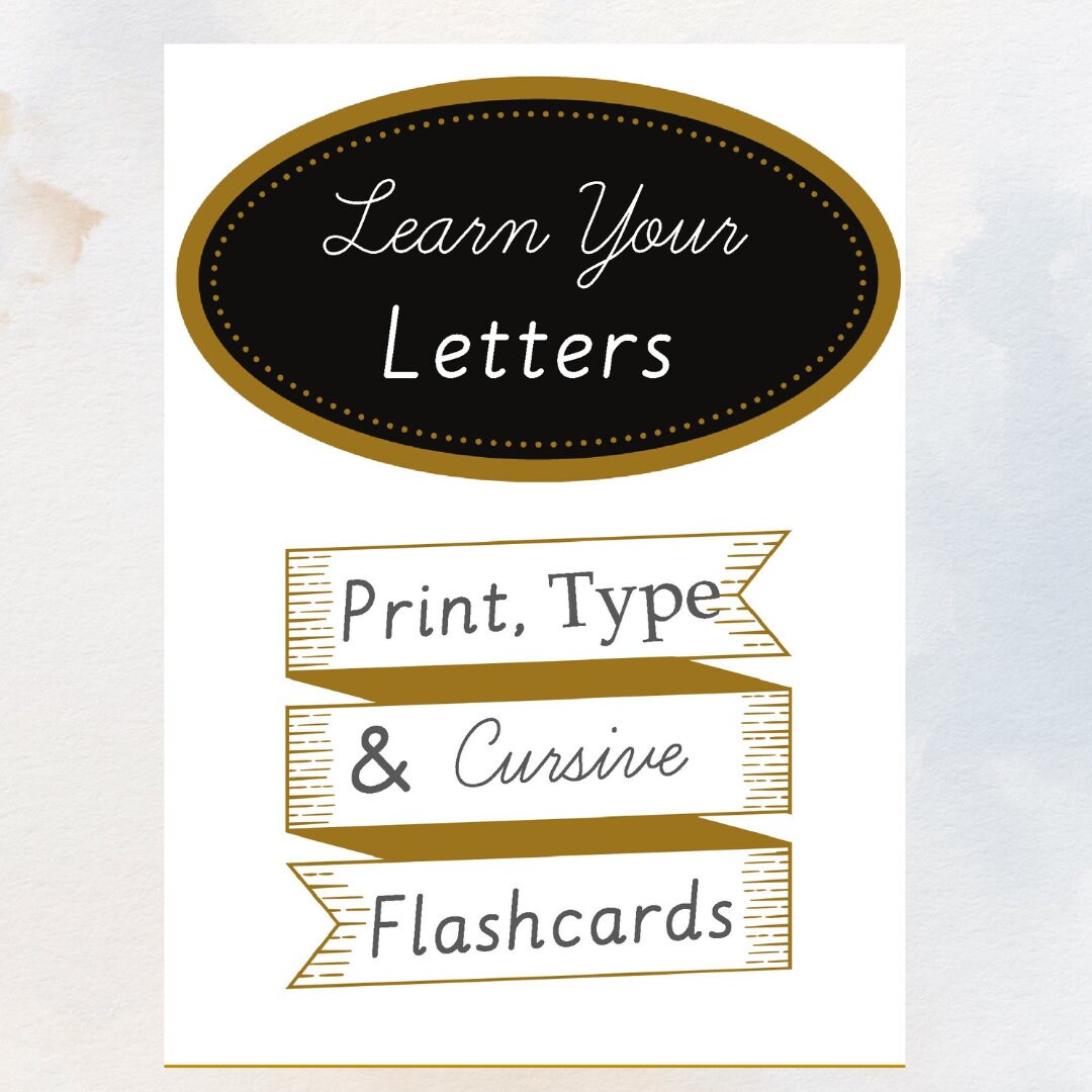 Alphabet and Phonogram Flashcards in D'nealian Print, Type, & Cursive ...