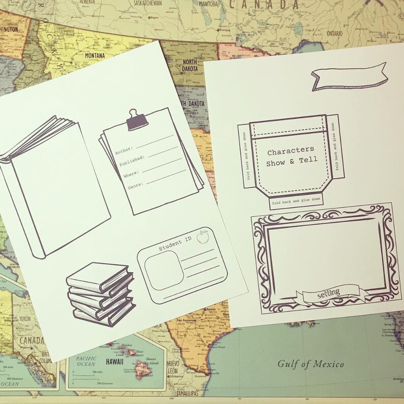 Book Report Lapbook: Printable Starter Kit - Etsy