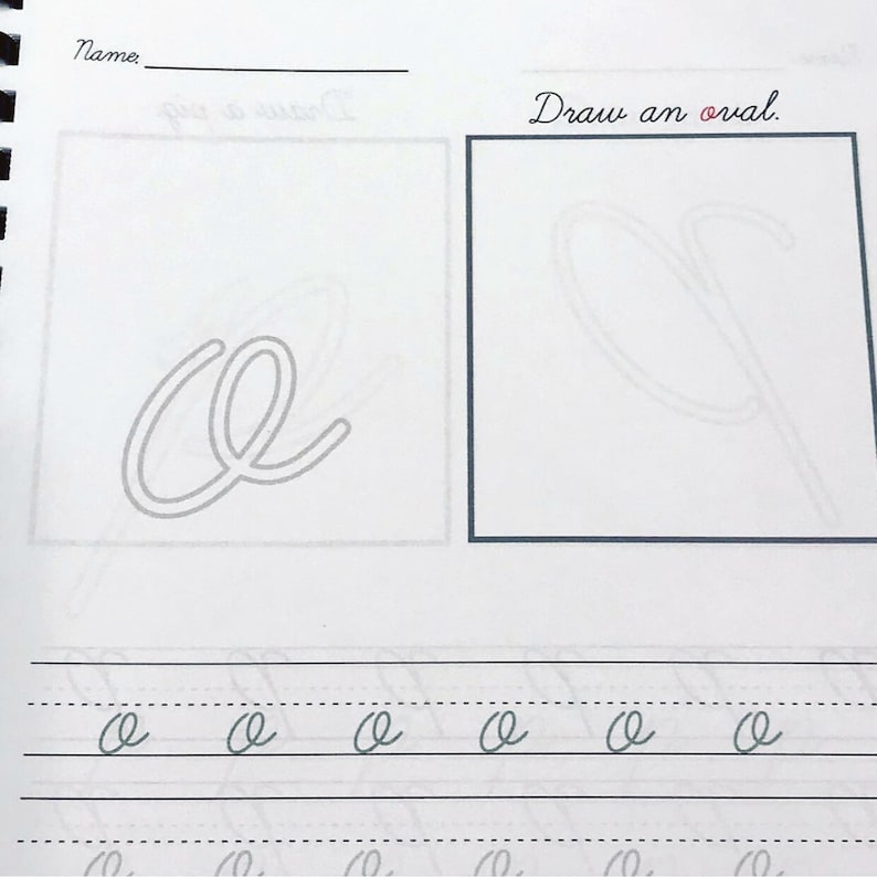 The Alphabet: D'nealin Cursive Handwriting Practice - Etsy