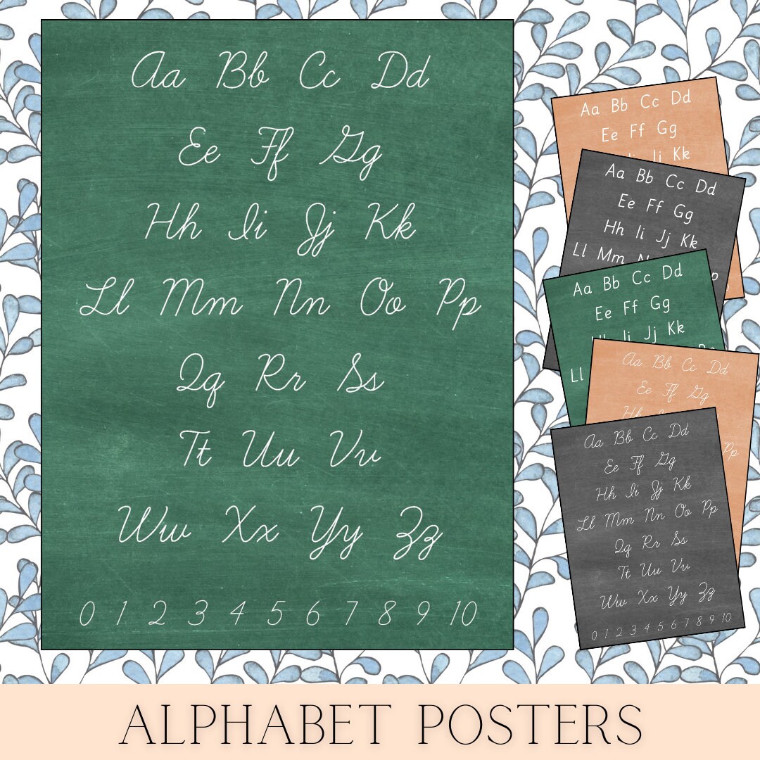 Alphabet Printable: D'nealian Cursive & Manuscript - Etsy