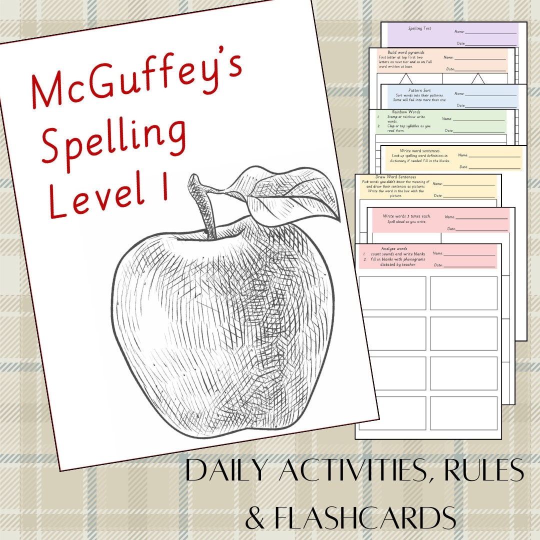 Mcguffey's Spelling Program: Level 1 - Etsy