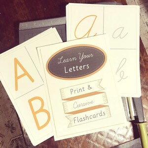 Alphabet and Phonogram Flashcards in D'nealian Print, Type, & Cursive ...