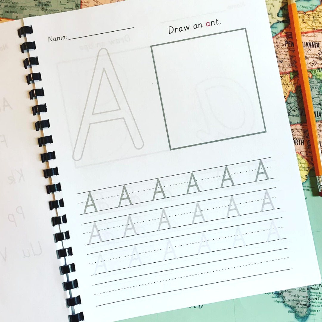 The Alphabet: D'nealian Print Handwriting Practice - Etsy