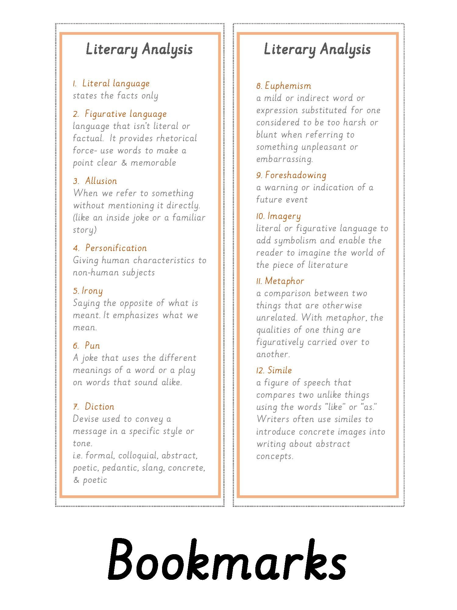 Language Arts Bookmarks - Etsy