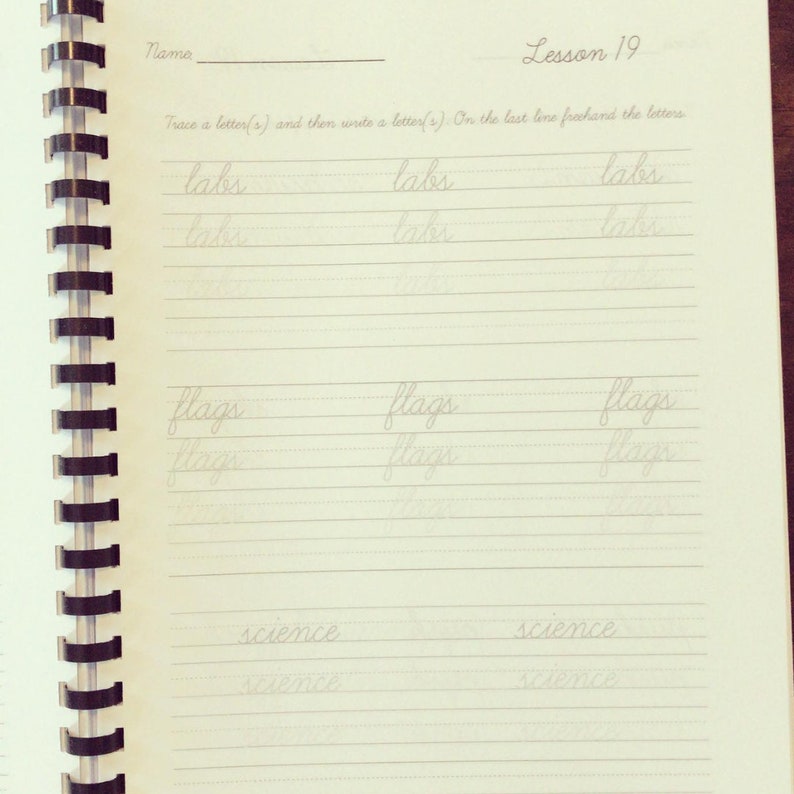 Shortcut to D'nealian: Cursive Handwriting Practice - Etsy