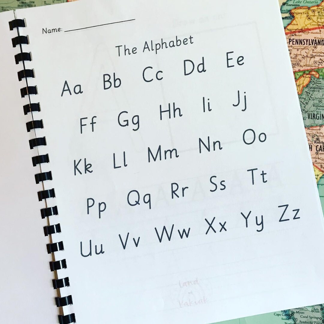 The Alphabet: D'nealian Print Handwriting Practice - Etsy