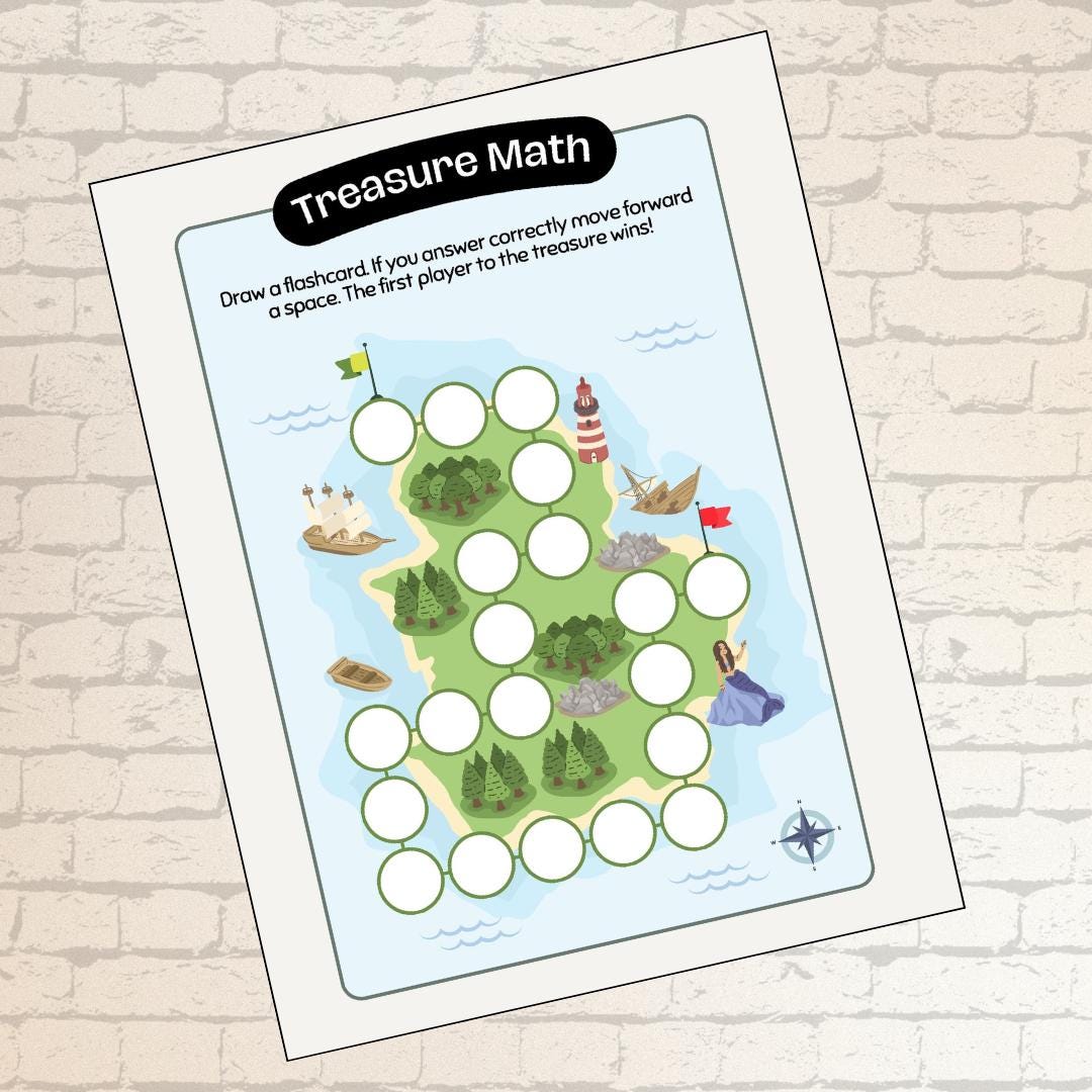 Treasure Math: Math Fact Gameboard - Etsy