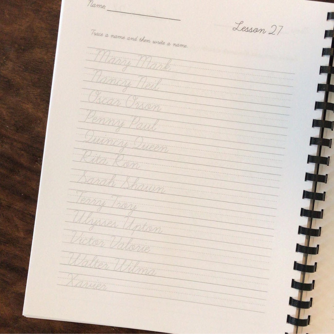 Shortcut to D'nealian: Cursive Handwriting Practice - Etsy