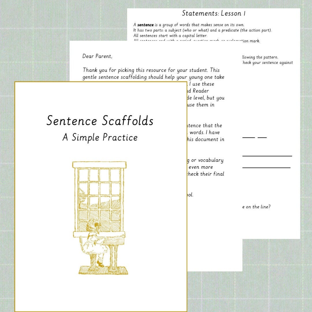 Sentence Scaffolds: Grade 2-3 - Etsy
