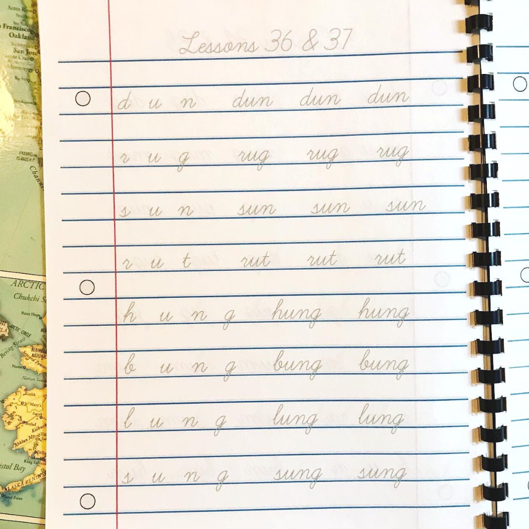 CVC Reading, Spelling & Handwriting: CVC Words in D'nealian Cursive - Etsy