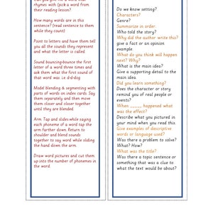 Language Arts Bookmarks - Etsy