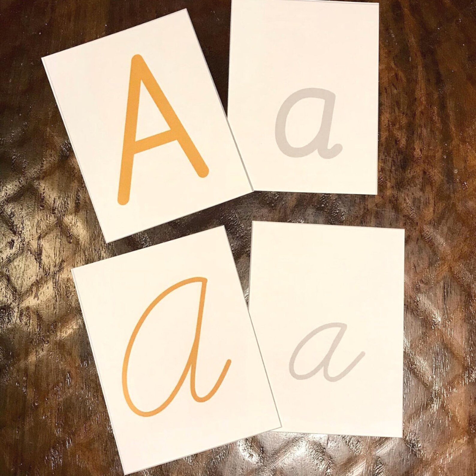 Alphabet and Phonogram Flashcards in D'nealian Print, Type, & Cursive ...