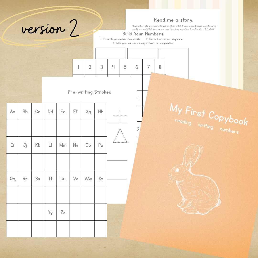 My First Copybook: Preschool-kinder 3 R's - Etsy
