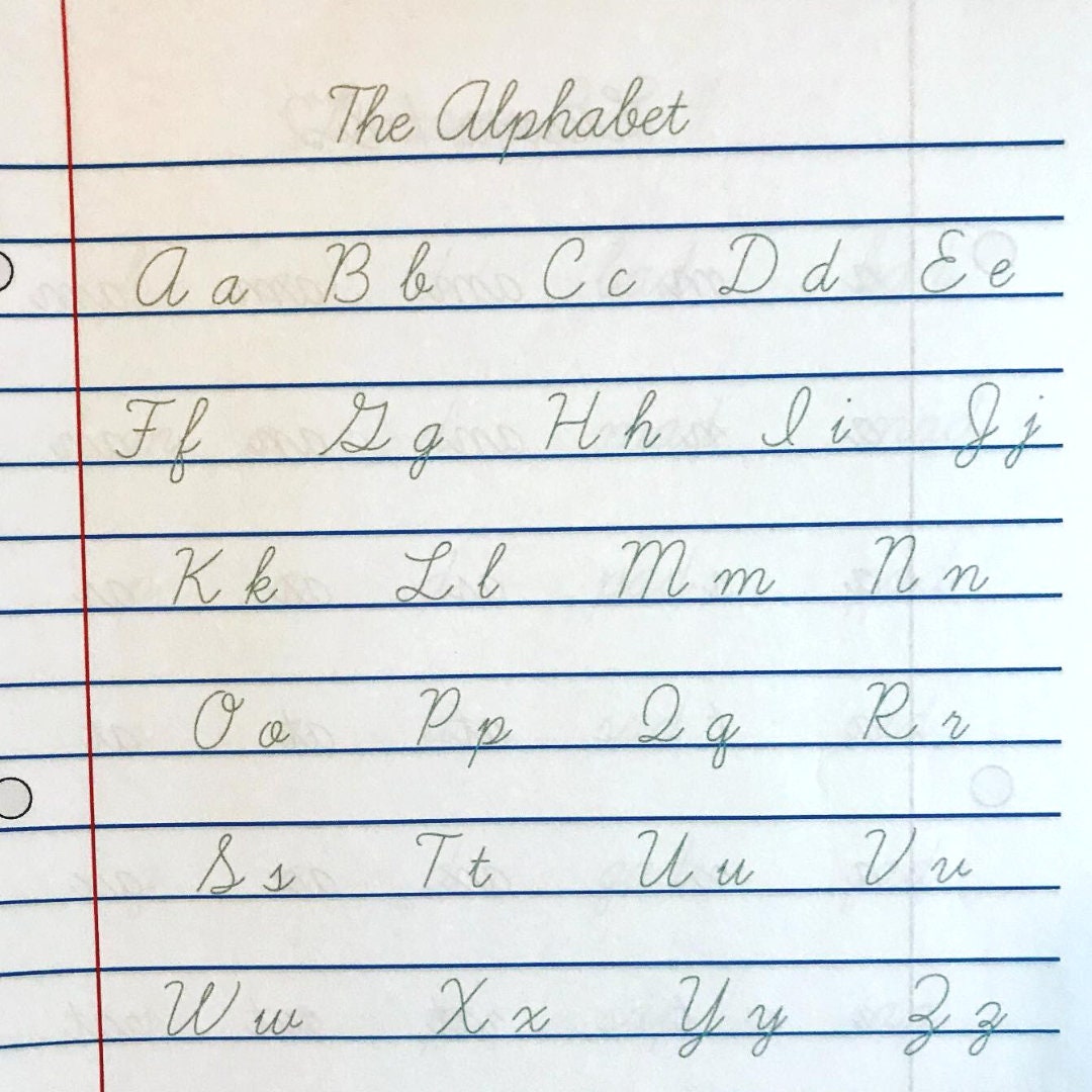 CVC Reading, Spelling & Handwriting: CVC Words in D'nealian Cursive - Etsy