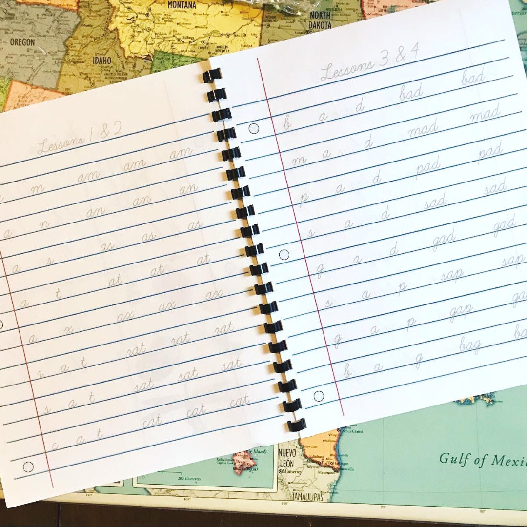 CVC Reading, Spelling & Handwriting: CVC Words in D'nealian Cursive - Etsy