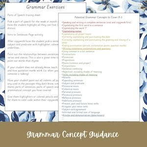 Grammar & Reading Comprehension: Copywork Complement - Etsy